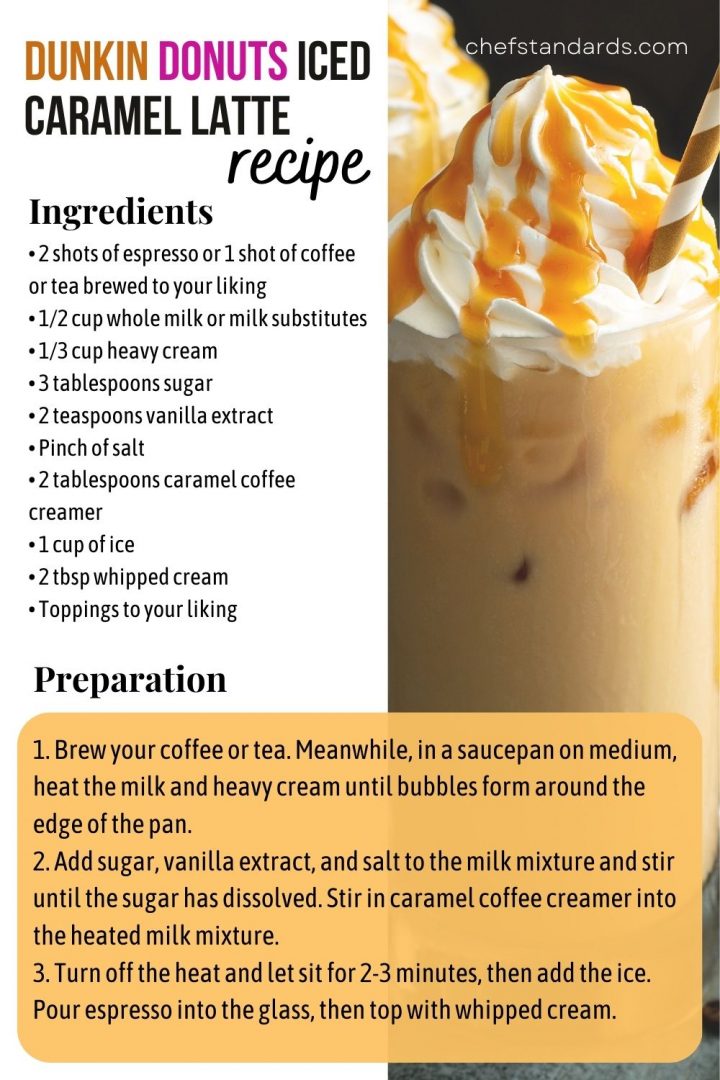 Recipe For Iced Caramel Latte Dunkin Doughnuts