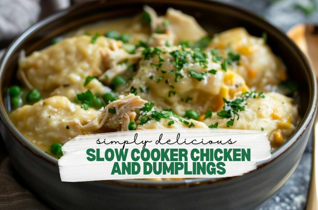 Simply Delicious Slow Cooker Chicken and Dumplings