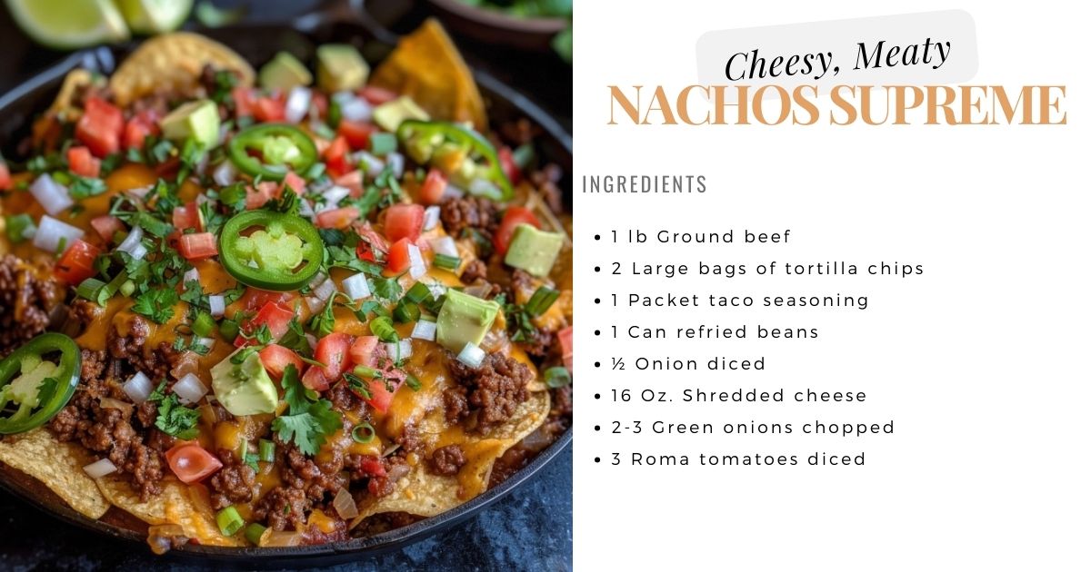 Cheesy, Meaty Nachos Supreme
