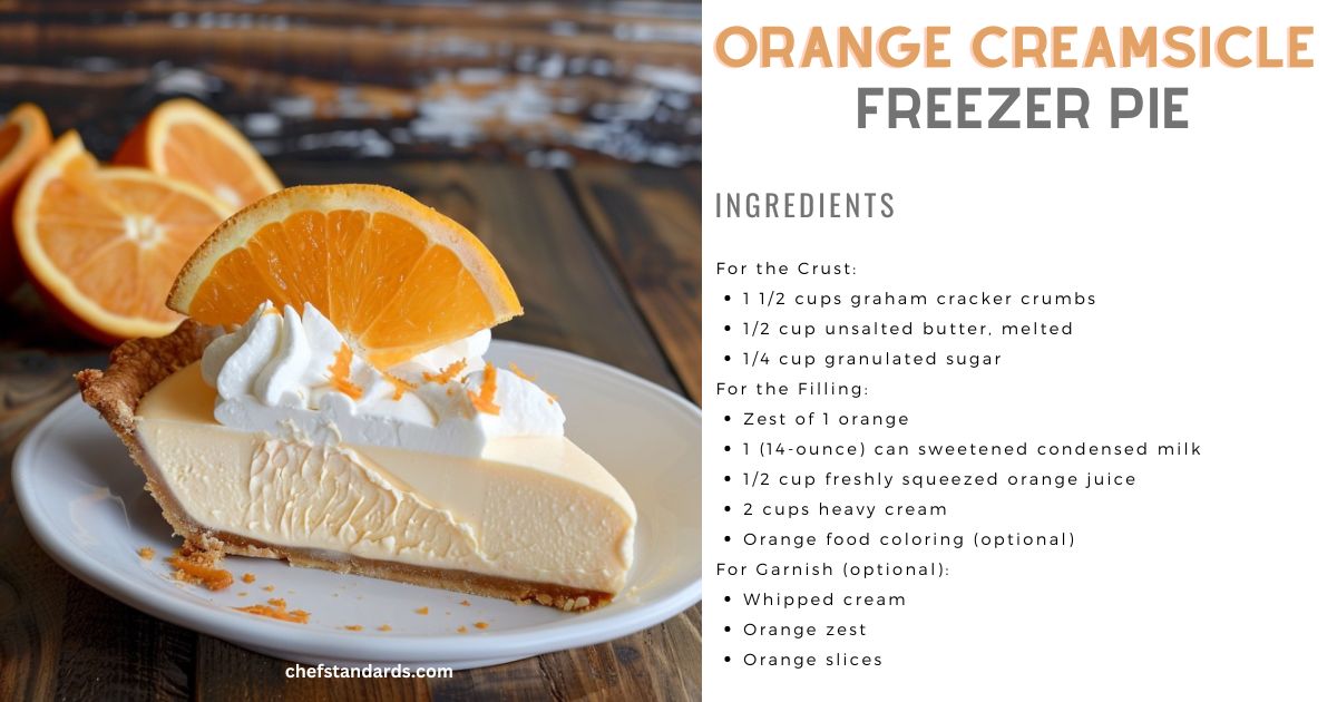 Chill Out With This Orange Creamsicle Freezer Pie Recipe