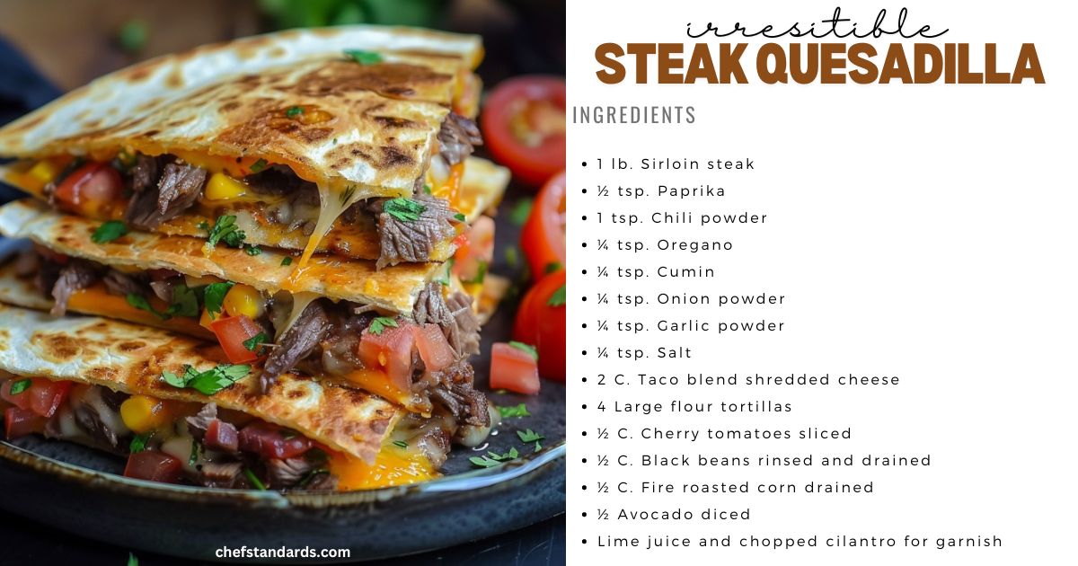 Irresistible Steak Quesadilla Feast