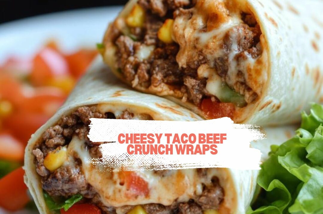 Cheesy Taco Beef Crunch Wraps