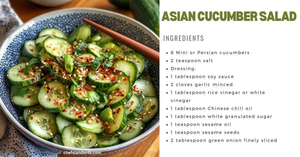 Simple Asian Cucumber Salad with a Kick