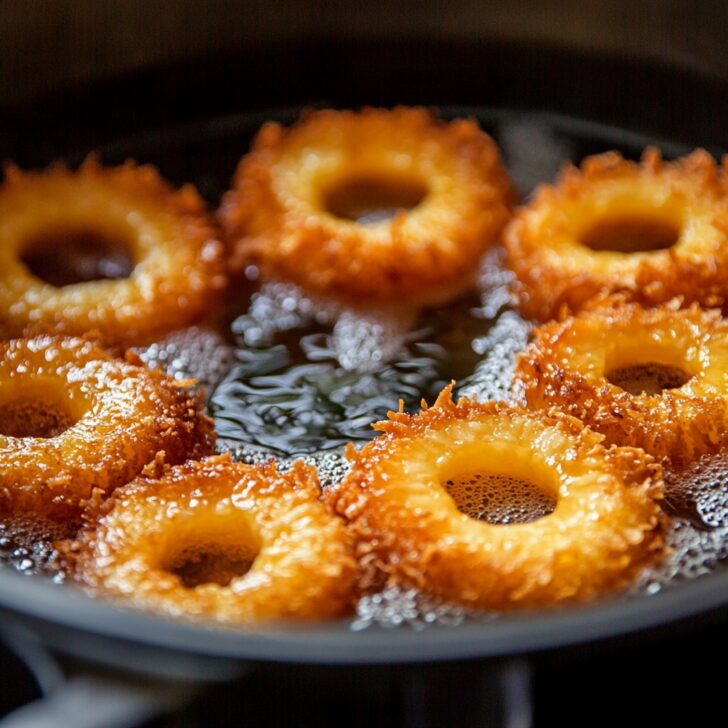 Tropical Fried Pineapple With A Coconut Crunch