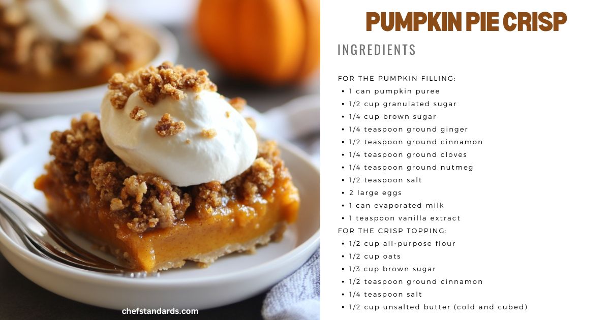 Cozy Pumpkin Pie Crisp For The Perfect Autumn Treat