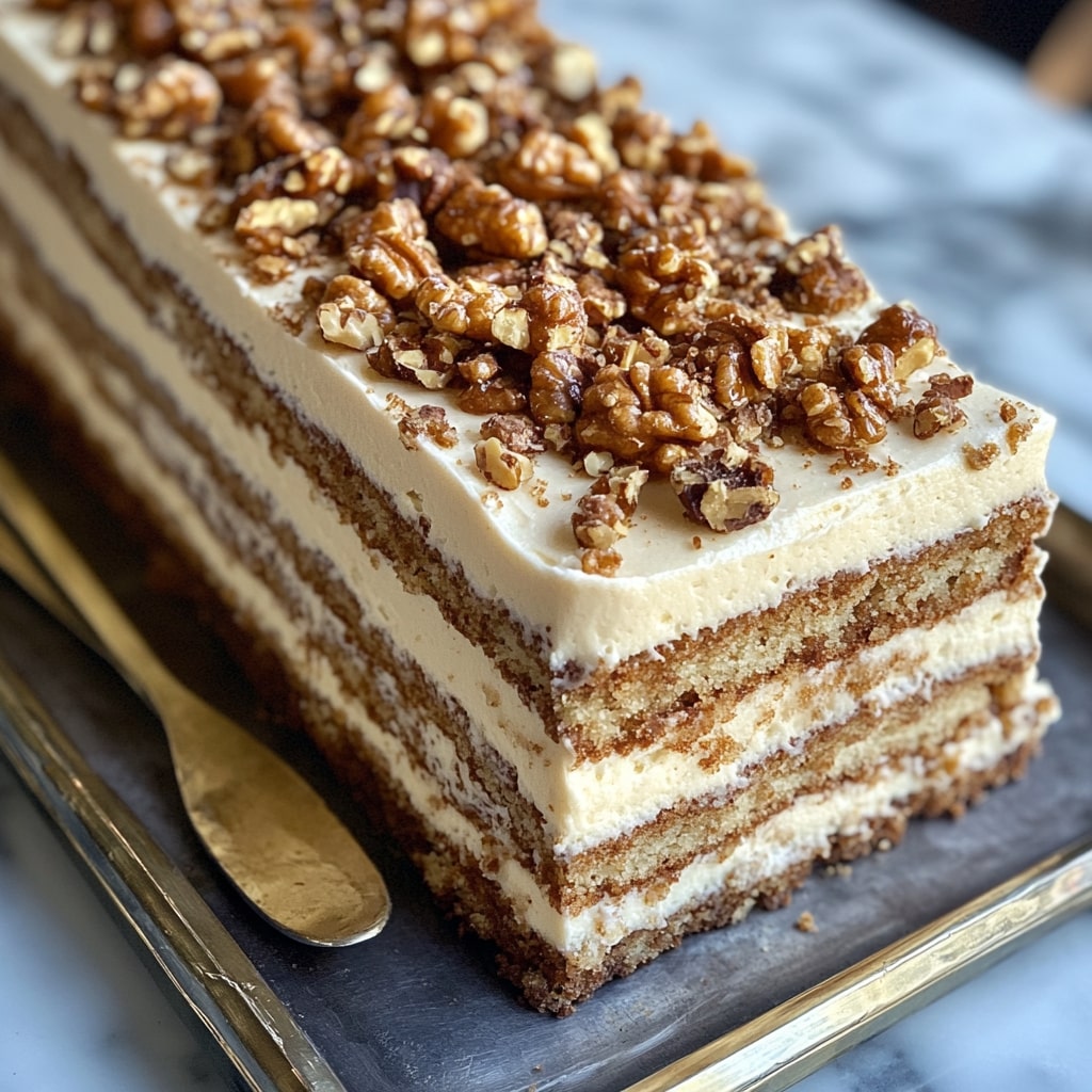 Indulge In This Delicious Romanian Walnut Buttercream Cake