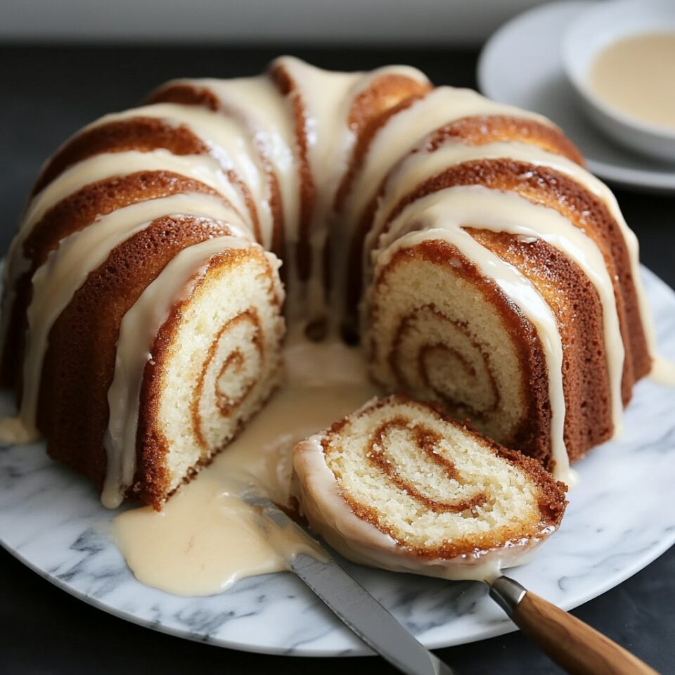 Sweet And Buttery Honey Bun Pound Cake
