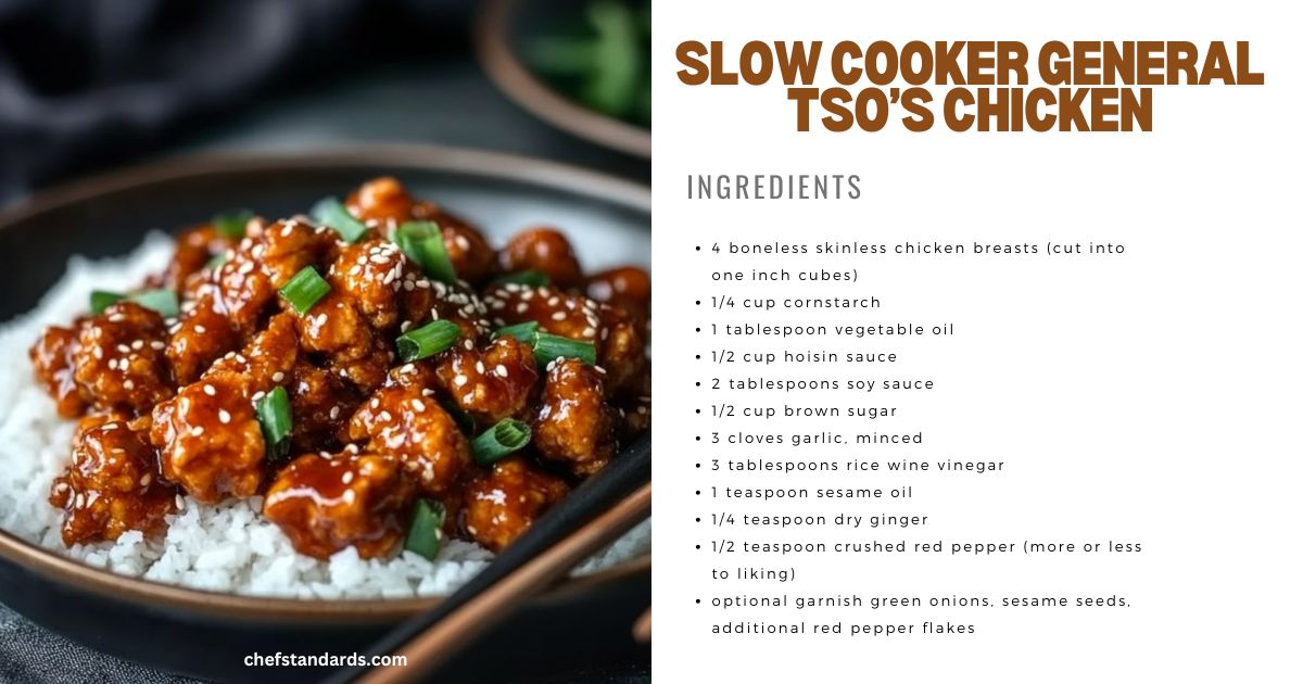 Savory and Sweet General Tso’s Chicken That Is Slow-Cooked To Perfection