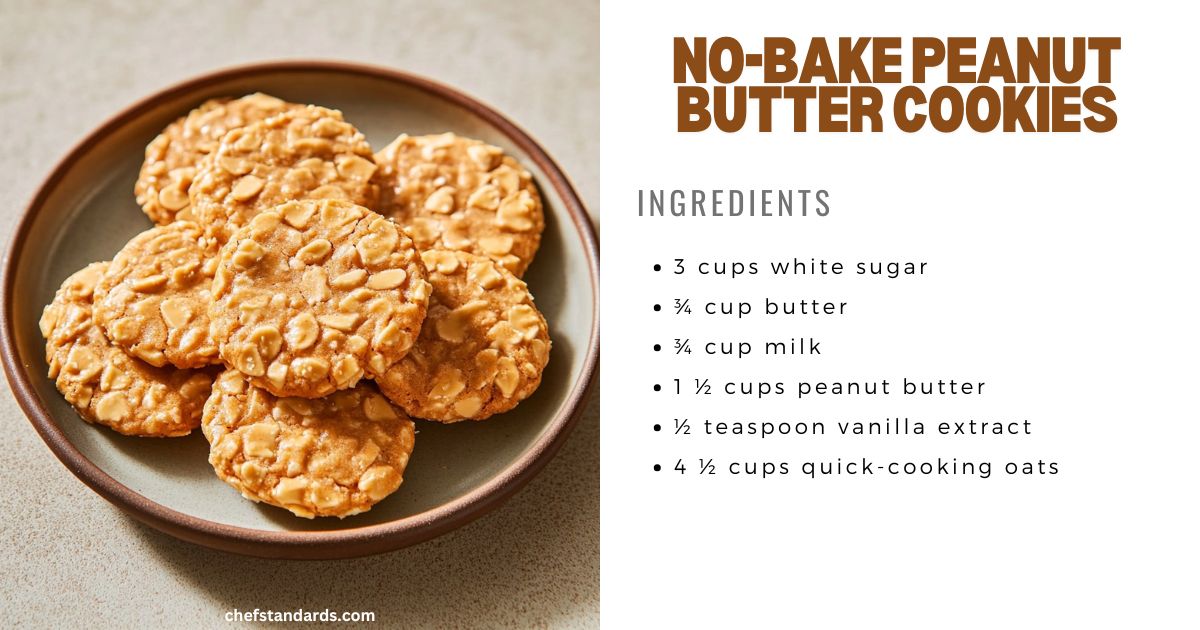 No-Bake Peanut Butter Cookies You’ll Make in Minutes And Devour in Seconds