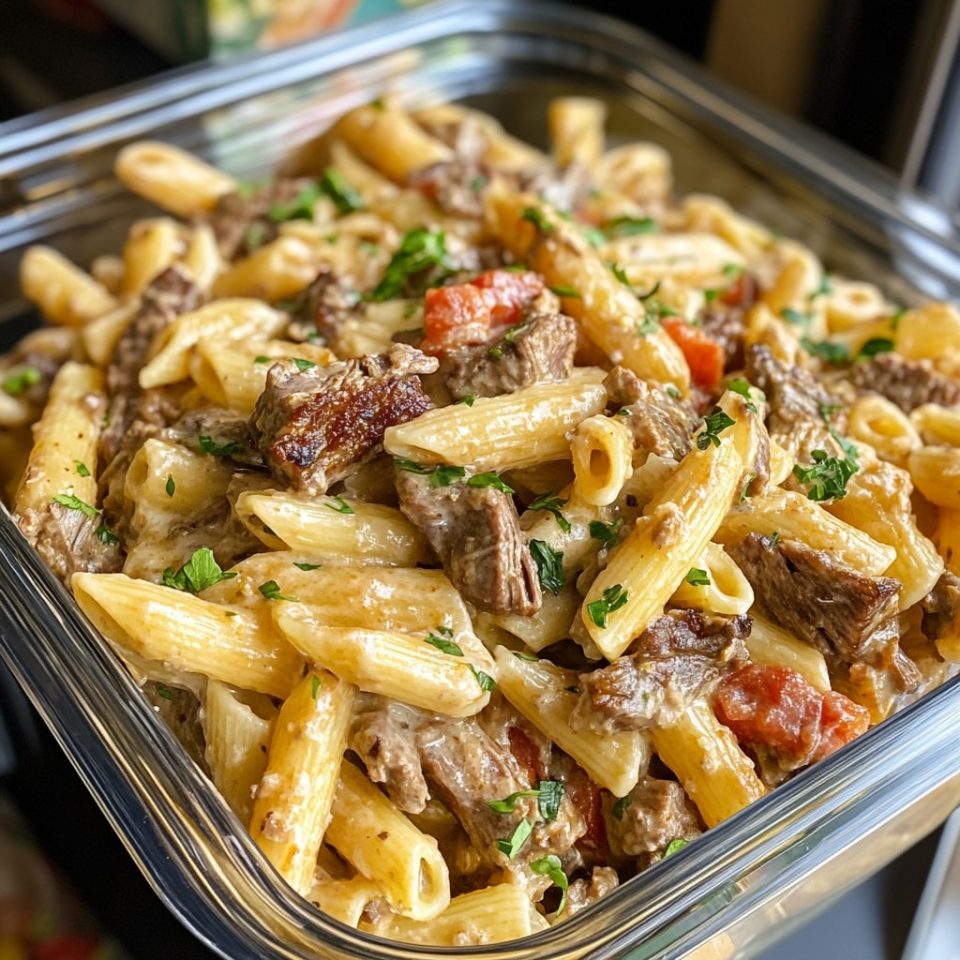 The Ultimate Cheesy Philly Steak Pasta You’ll Crave